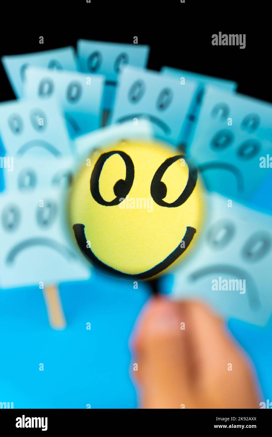Smiley face sad expression in hi-res stock photography and images - Alamy