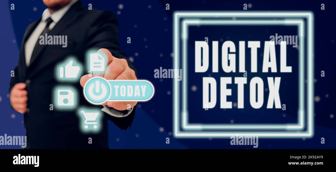 Conceptual caption Digital Detox. Word Written on Prohibiting the usage ... Conceptual caption Digital Detox. Word Written on Prohibiting the usage ...