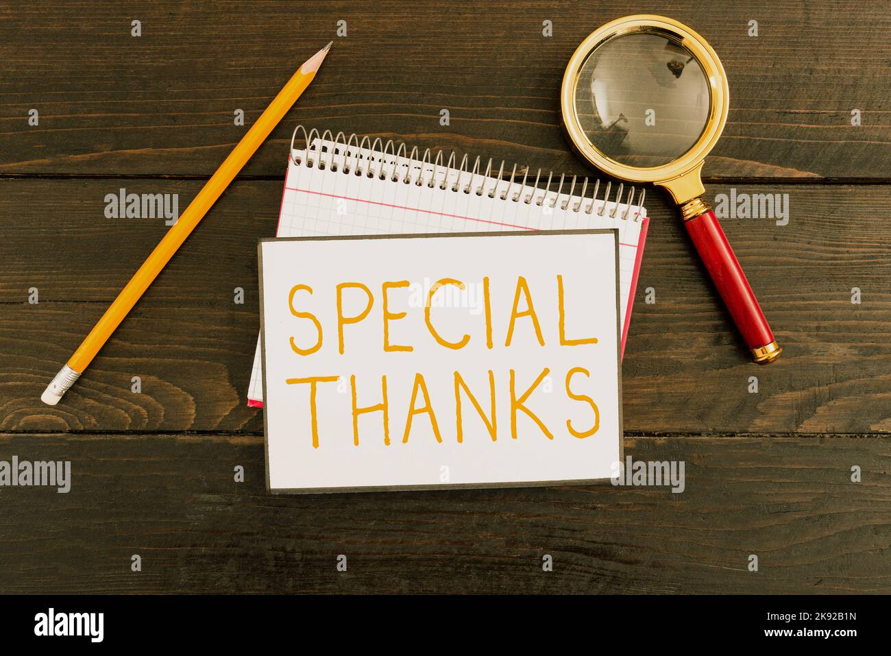 Sign displaying Special Thanks. Business idea appreciating something or ...