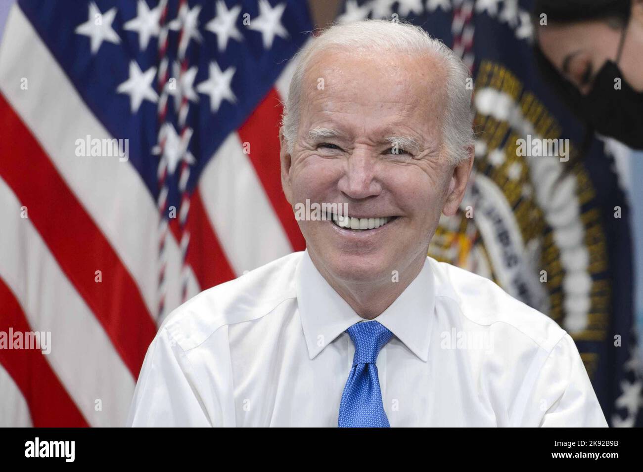 Washington, United States. 25th Oct, 2022. President Joe Biden smiles ...