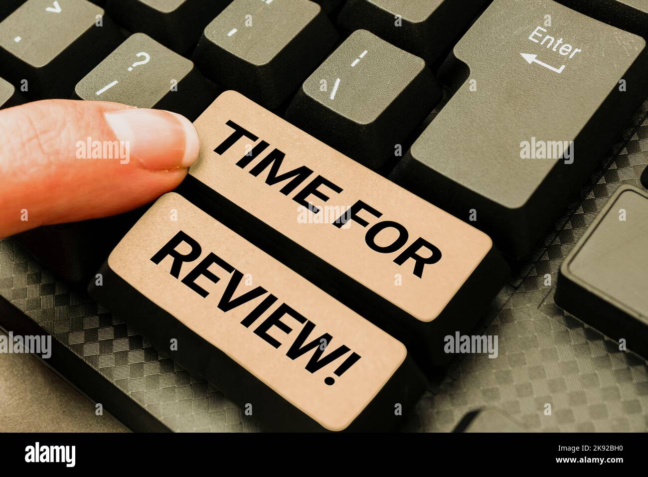 Sign displaying Time For Review. Word Written on a formal assessment of ...
