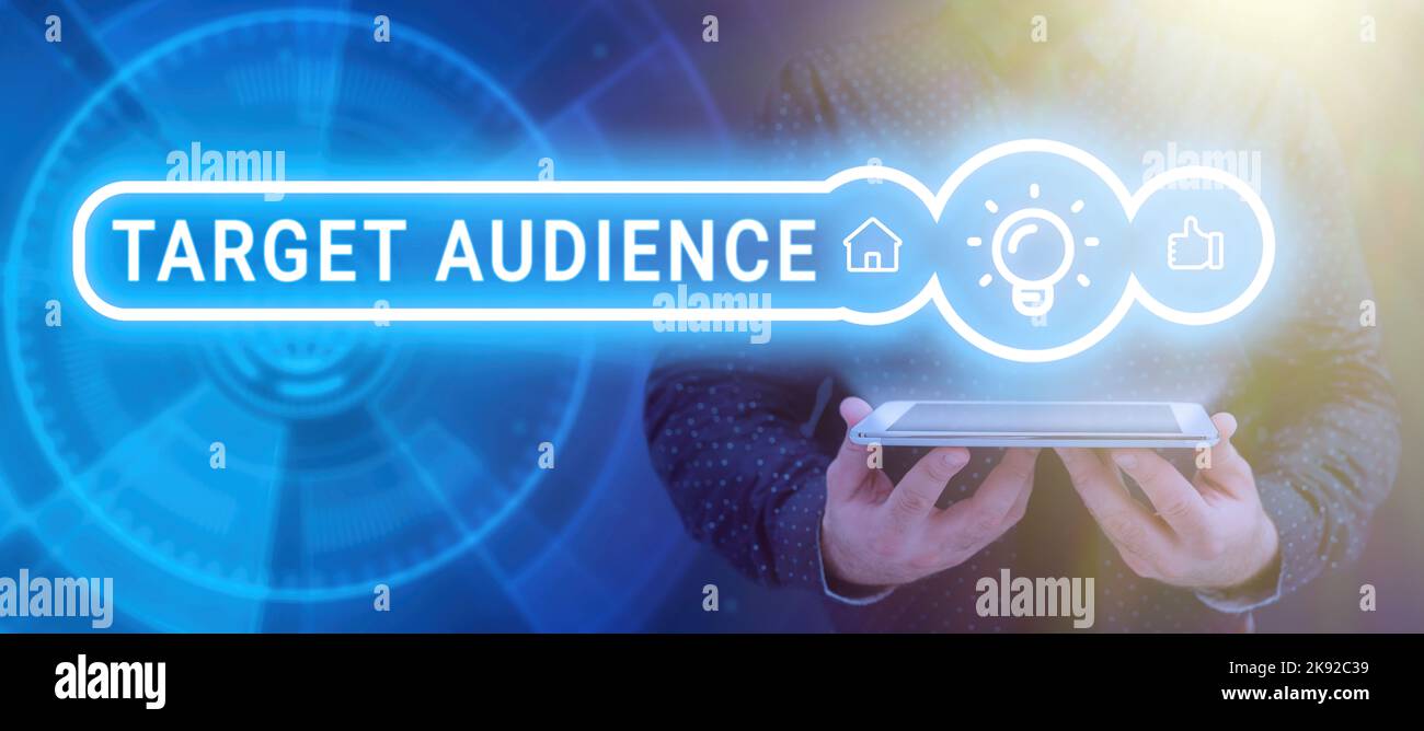 Inspiration showing sign Target Audience. Concept meaning intended ...