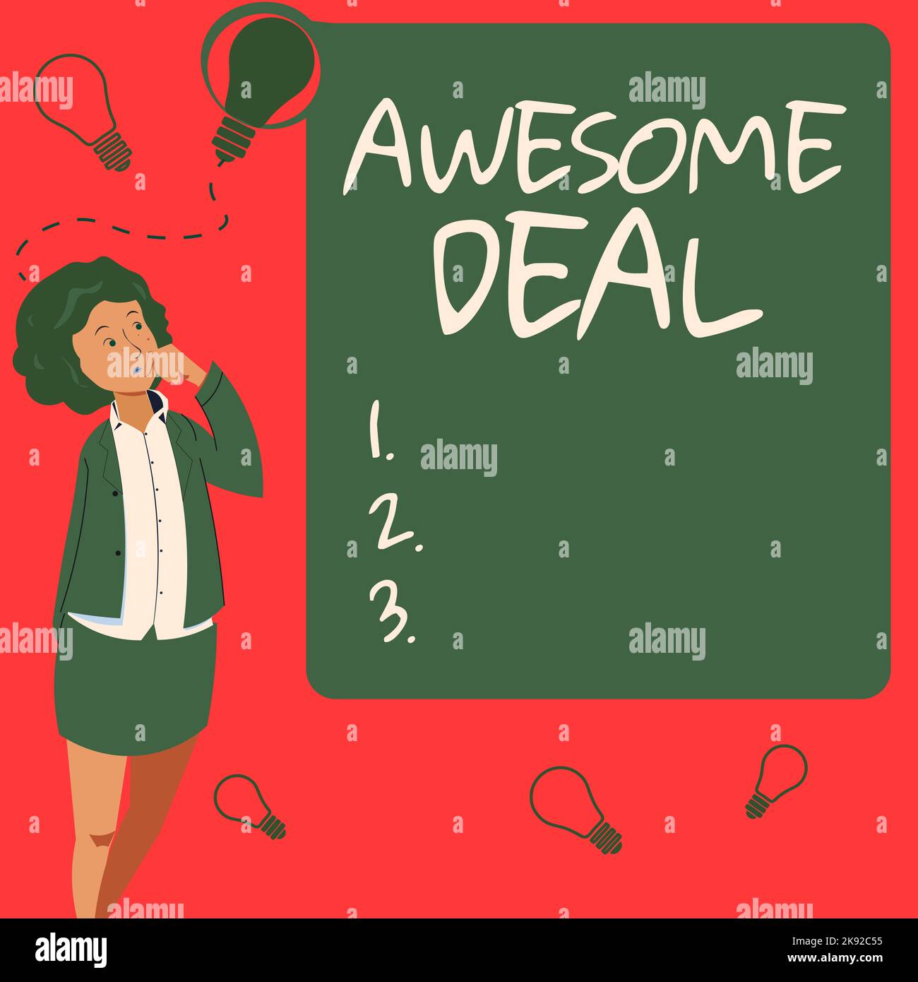 Text caption presenting Awesome Deal. Conceptual photo impressive ...