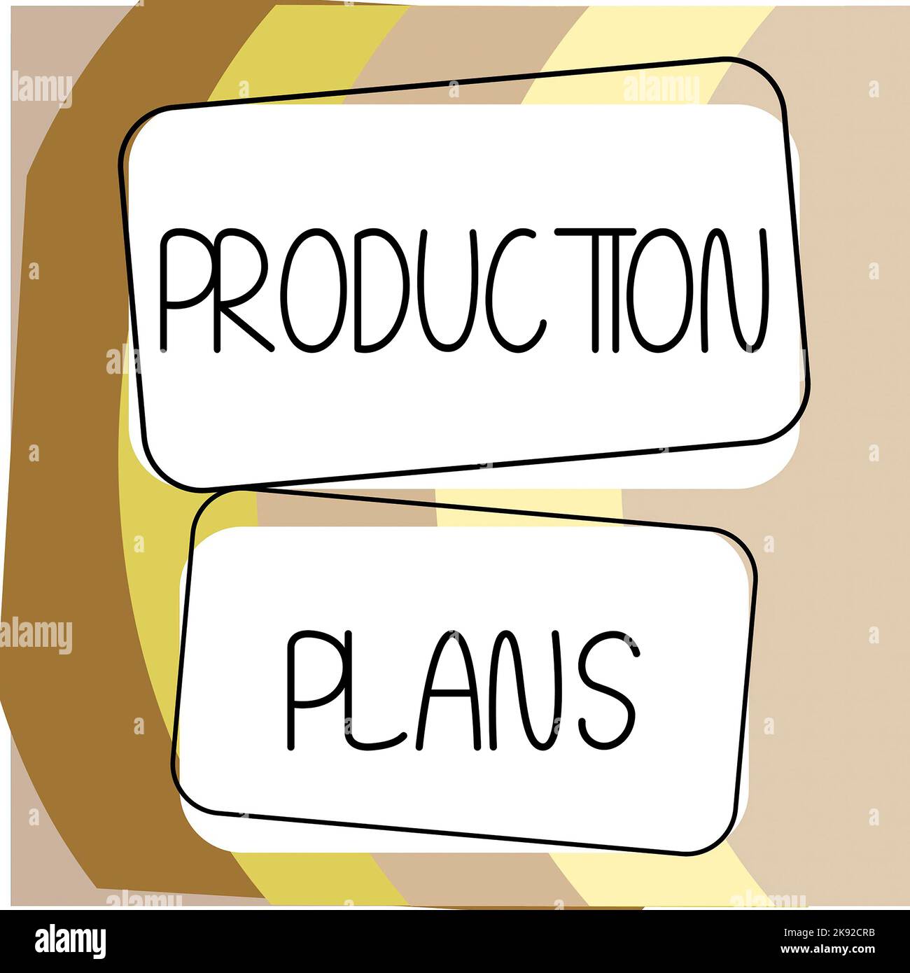 Hand writing sign Production Plans. Business showcase series of steps ...