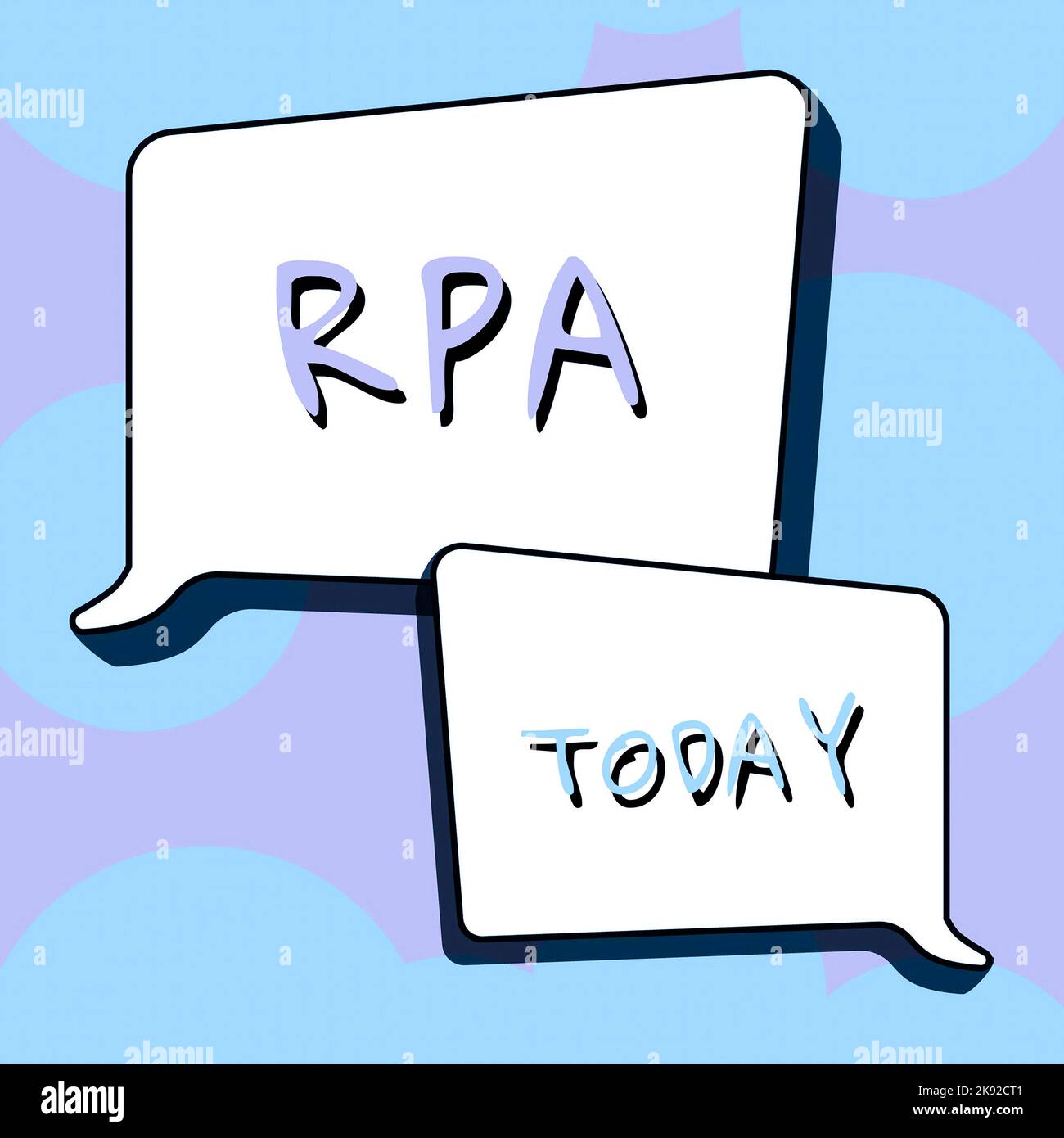 Text caption presenting Rpa. Internet Concept robotic process ...