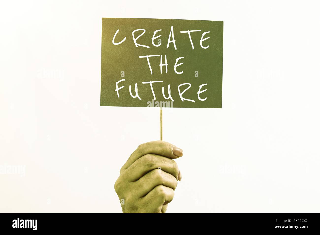 Handwriting Text Create The Future Business Showcase Make An Own Way Effort To Achieve Goals