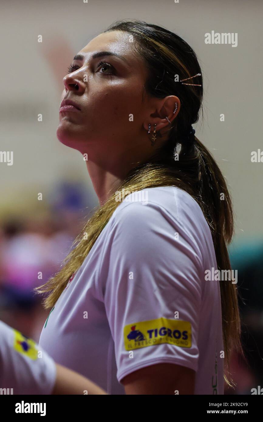 Rosamaria Montibeller #7 of UYBA Unet E-Work Busto Arsizio looks on ...