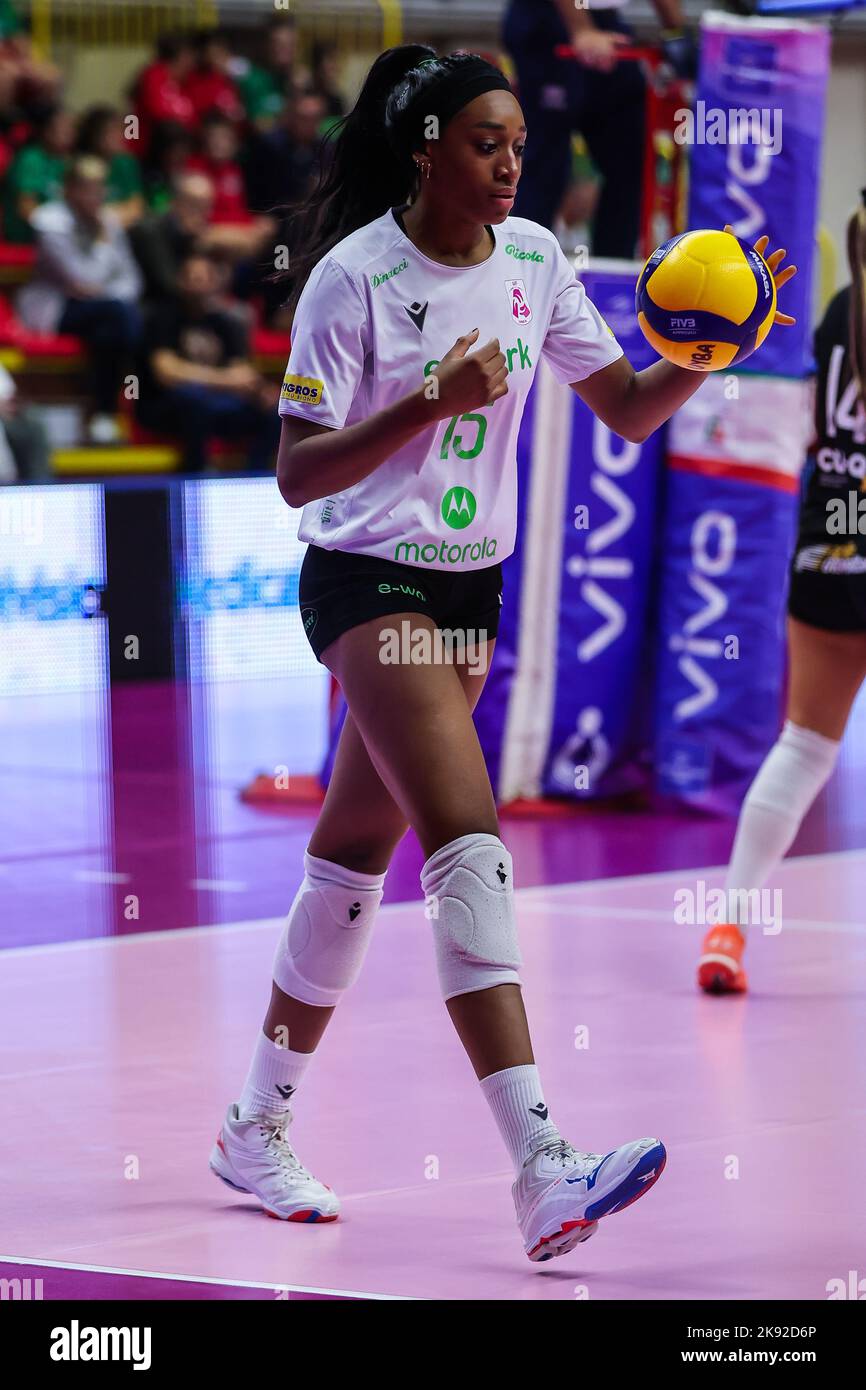 Loveth Omoruyi #15 of UYBA Unet E-Work Busto Arsizio during the Trofeo ...