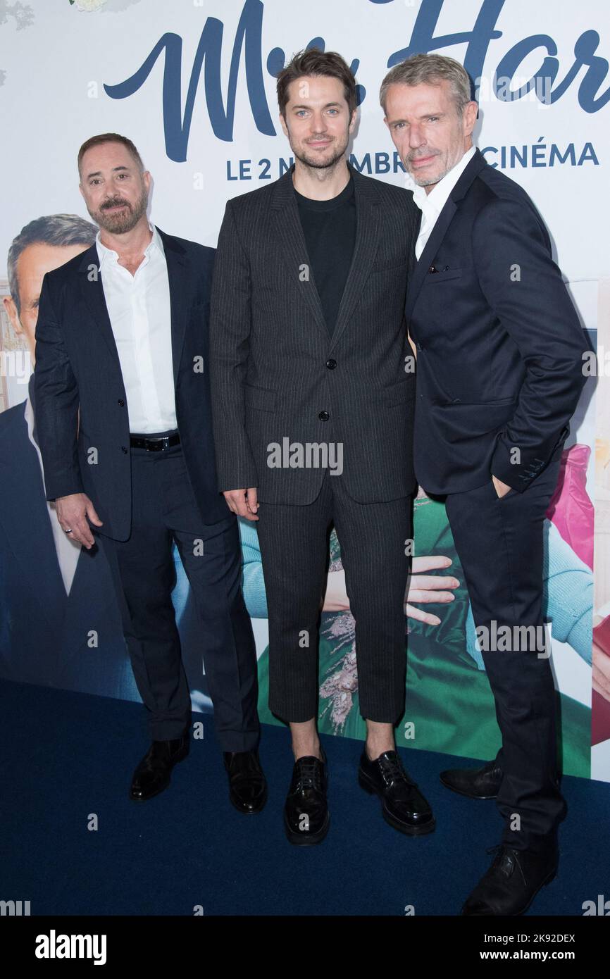 Paris, France, October 25, 2022. Anthony Fabian, Lucas Bravo and ...