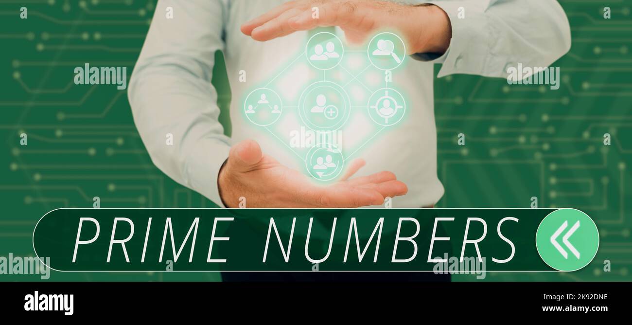 Handwriting text Prime Numbers. Internet Concept a positive integer ...