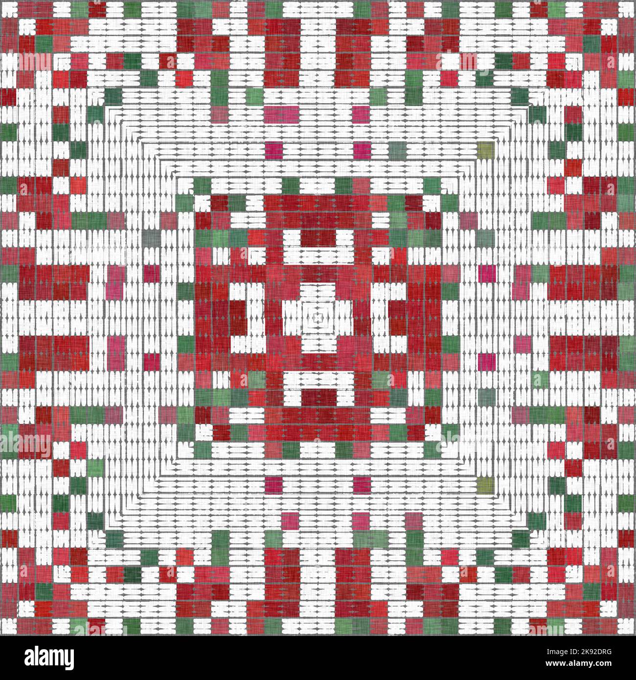 Seamless Christmas poinsettia cross stitch pattern. Decorative ornament ...