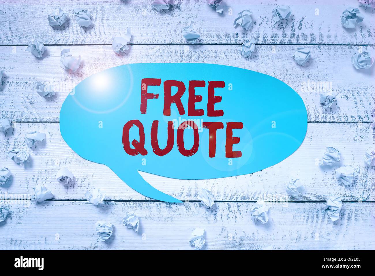 Hand writing sign Free Quote. Business overview A brief phrase that is ...