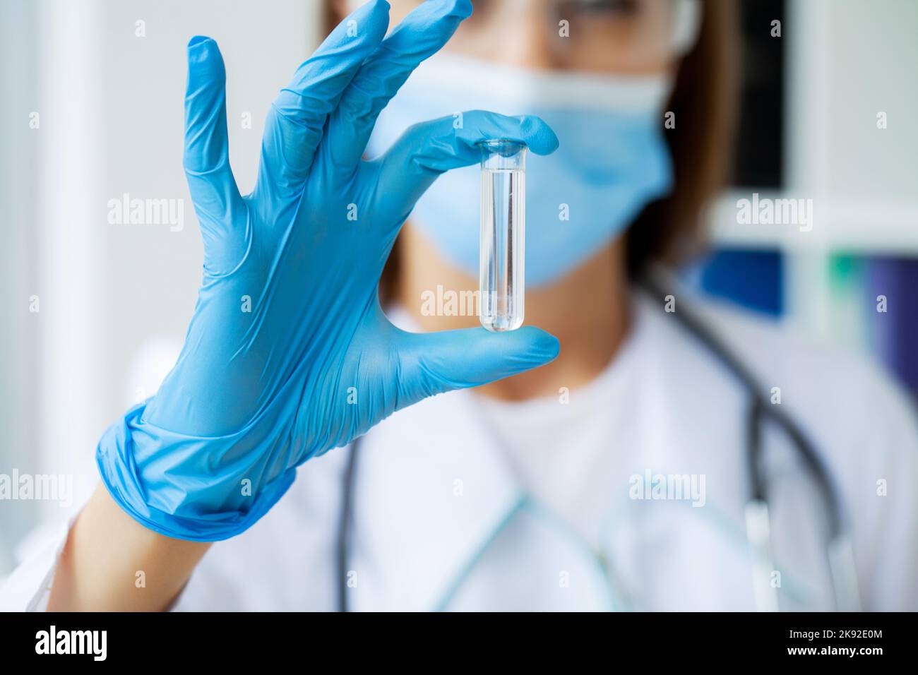 Doctor scientist in lab doing chemical test Stock Photo - Alamy