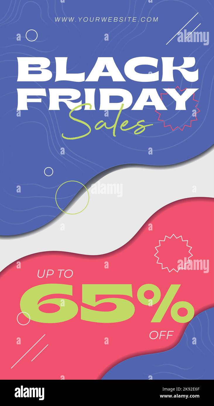 Vertical colored black friday sale poster Vector Stock Vector Image ...