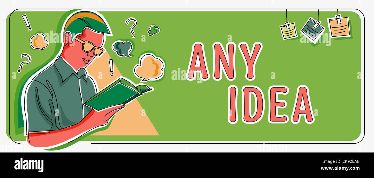 Text caption presenting Any Idea. Word Written on Asking showing if ...