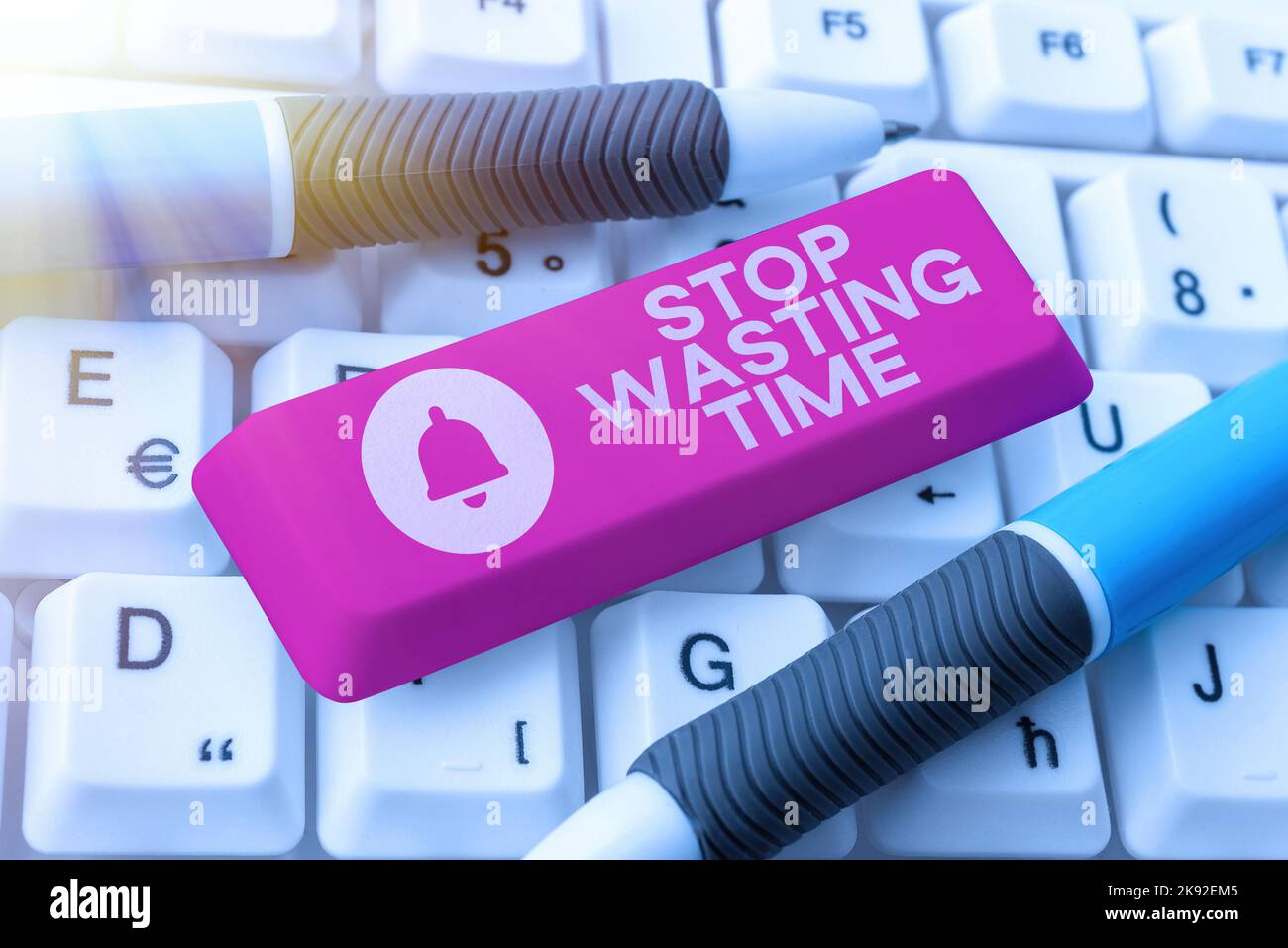 Text caption presenting Stop Wasting Time. Word Written on Organizing ...