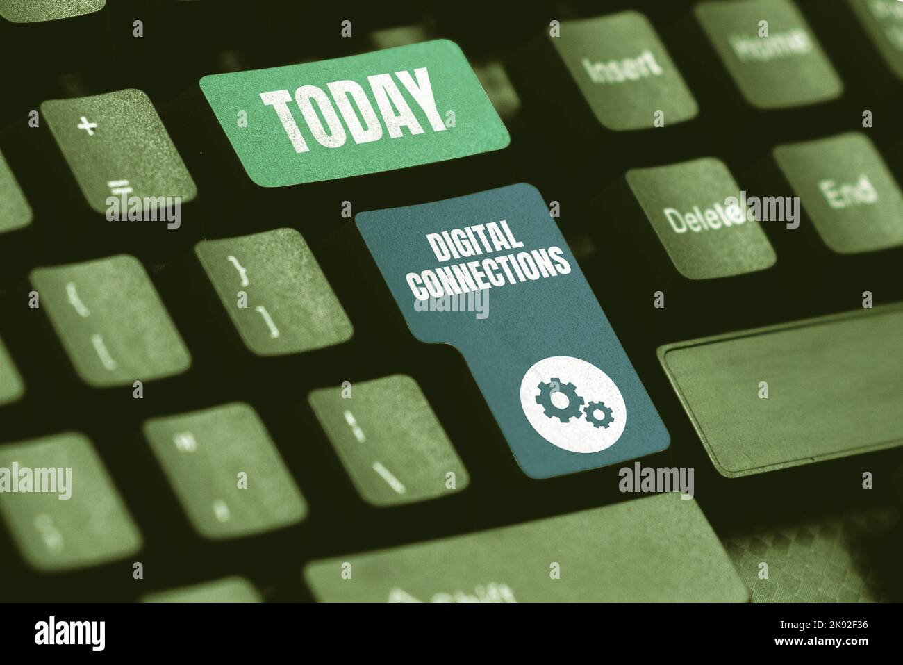 Sign displaying Digital Connections. Business idea virtual network ...