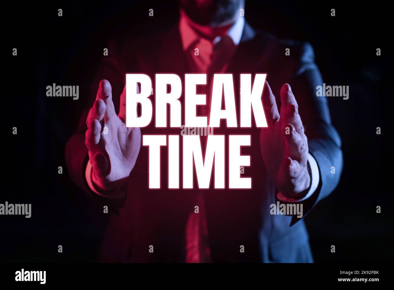 Hand writing sign Break Time. Concept meaning Period of rest or ...