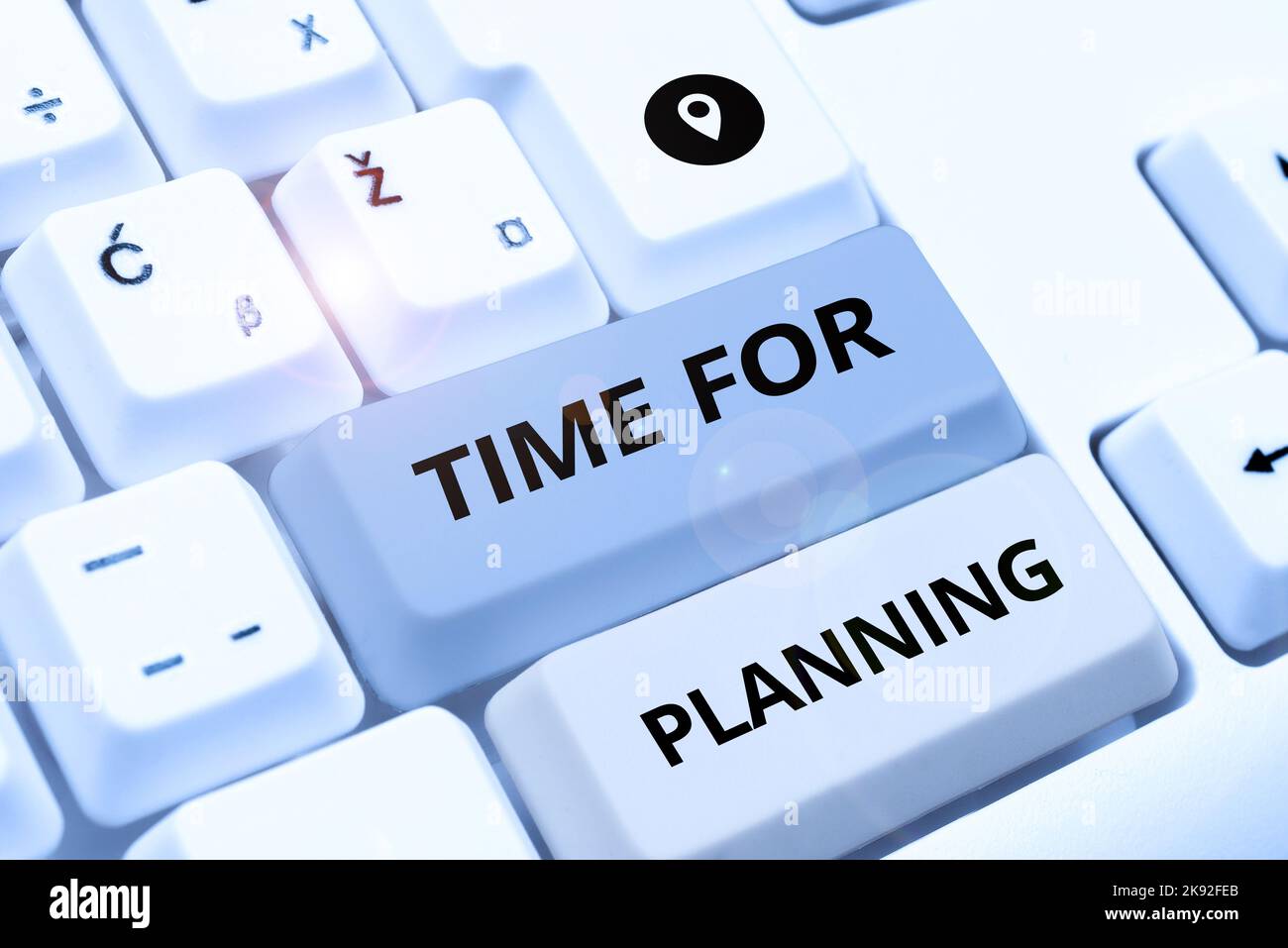 Hand writing sign Time For Planning. Word for exercising conscious ...