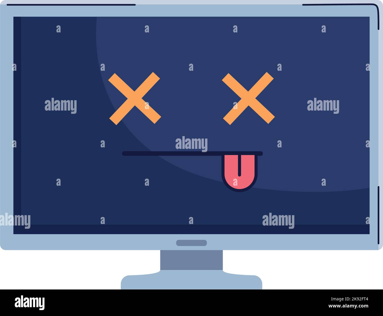 desktop with face error Stock Vector Image & Art - Alamy