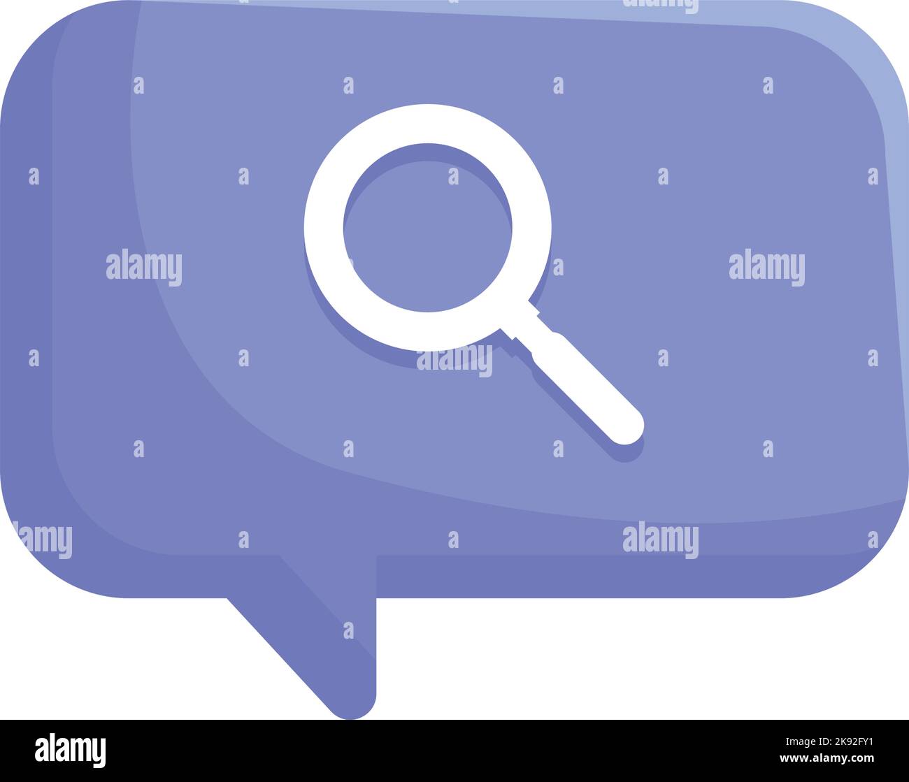 speech bubble with magnifying glass Stock Vector Image & Art - Alamy