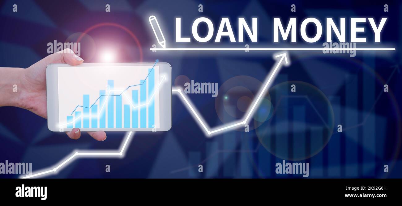 Handwriting text Loan Money. Business idea Something lent or furnished ...