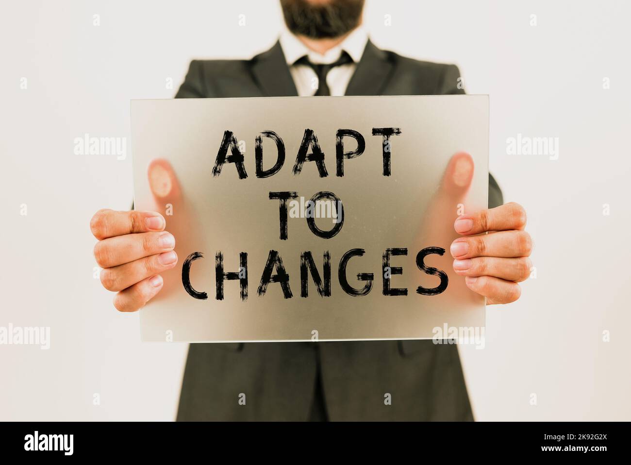 Conceptual caption Adapt To Changes. Word for Embrace new opportunities ...