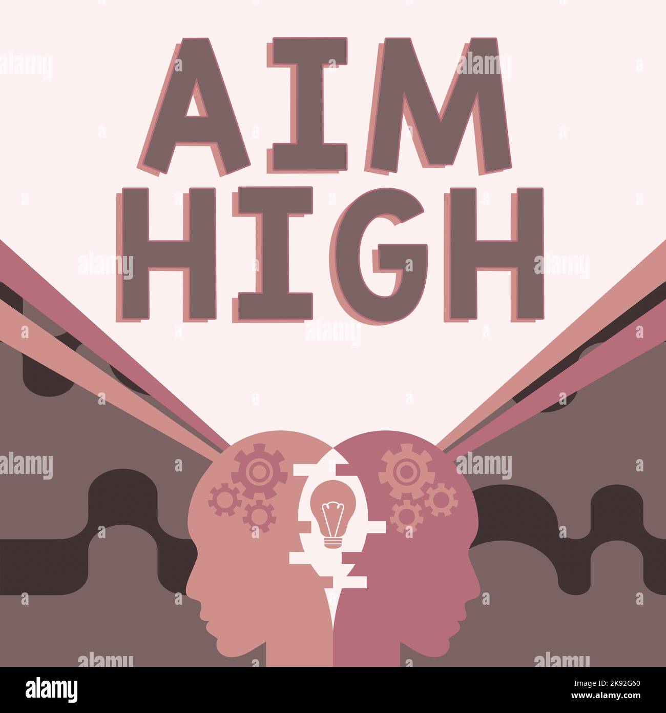 Conceptual caption Aim High. Conceptual photo go for best job school or ...