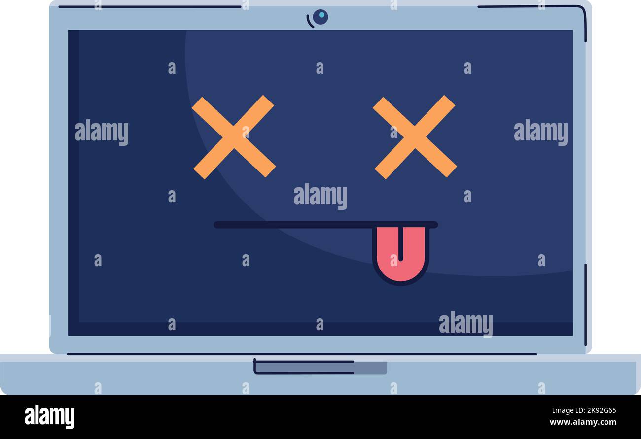 laptop computer with face Stock Vector Image & Art - Alamy