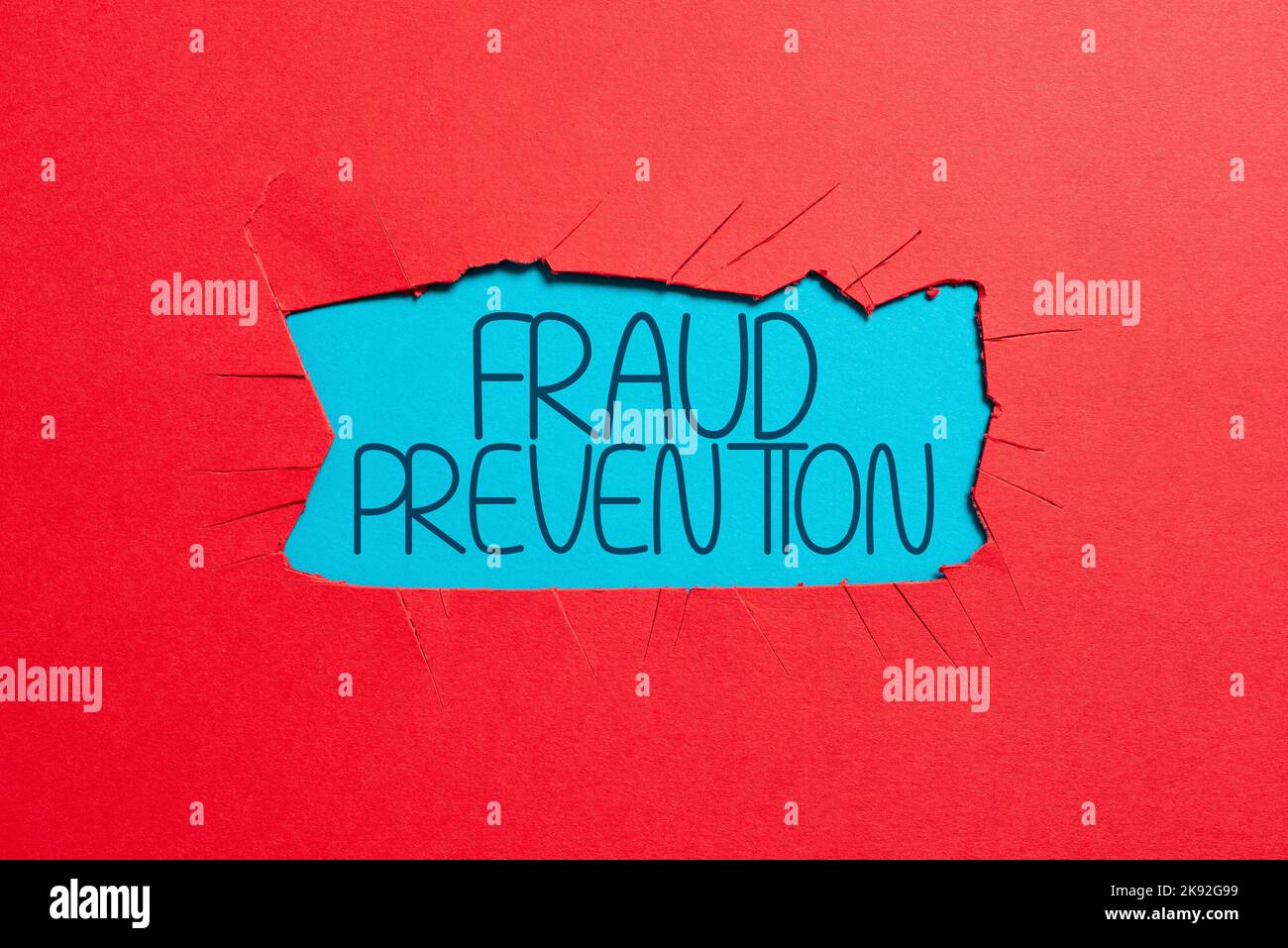 Hand writing sign Fraud Prevention. Word for to secure the enterprise ...