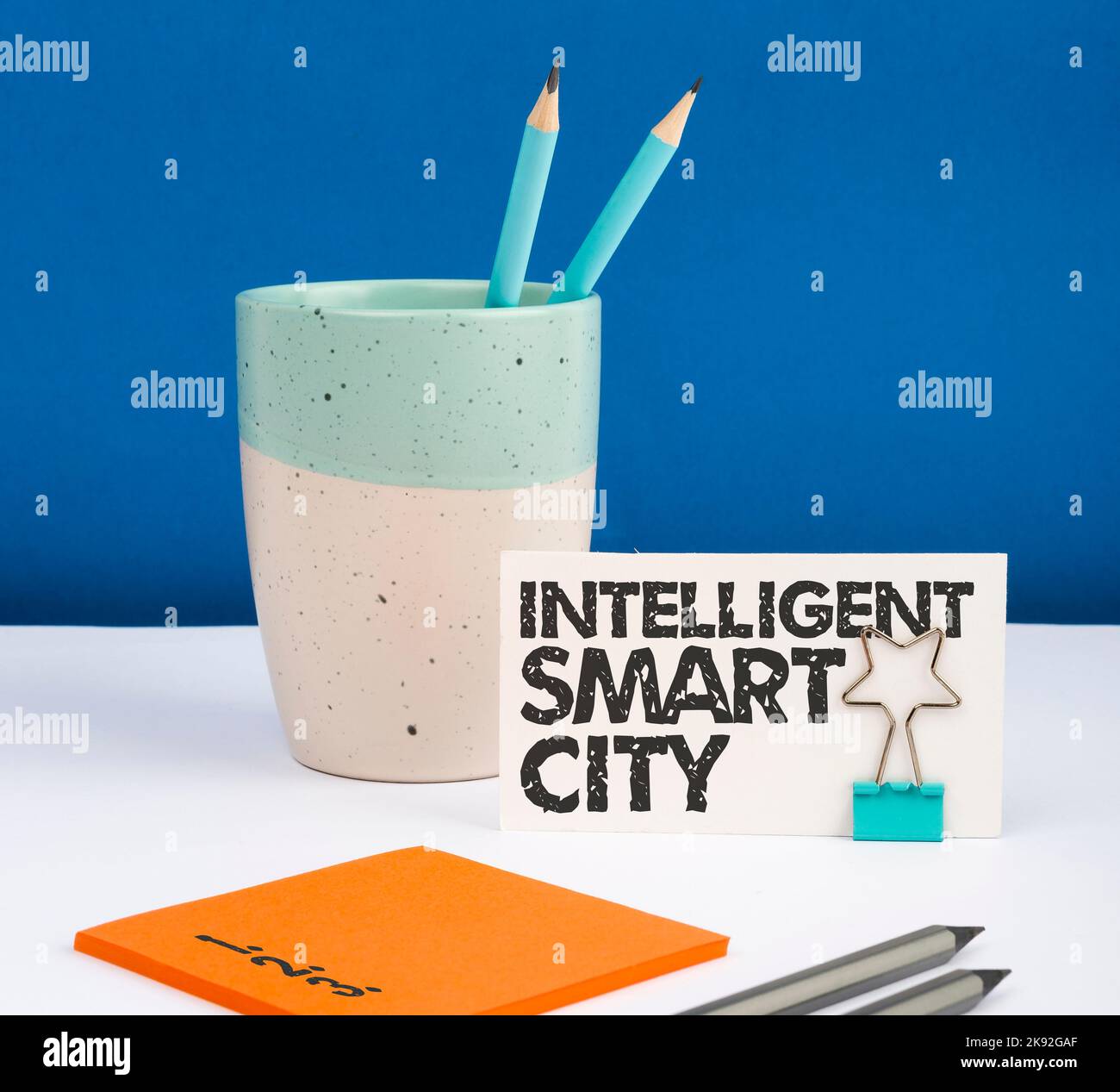 Sign displaying Intelligent Smart City. Word Written on Urban ...