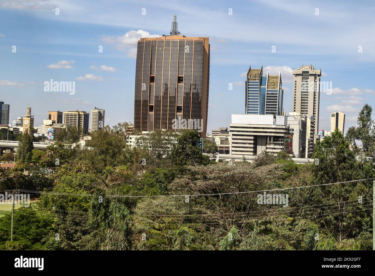 Commercial high-rise buildings seen in Nairobi City. According to ...