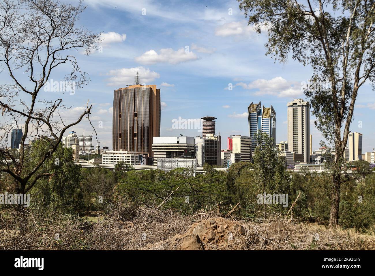 Commercial high-rise buildings seen in Nairobi City. According to ...