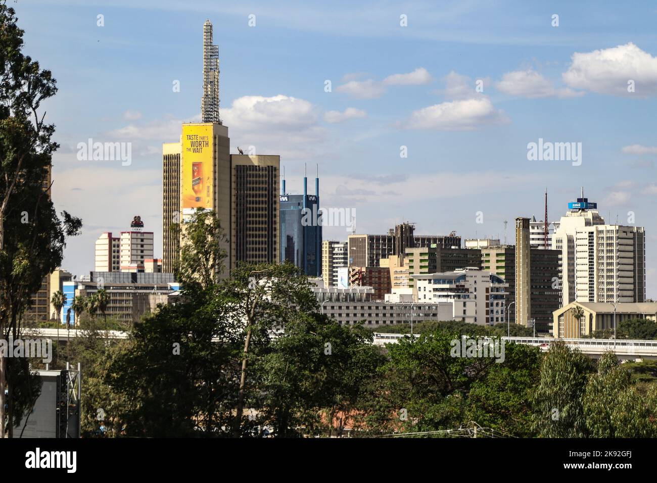 Commercial high-rise buildings seen in Nairobi City. According to ...
