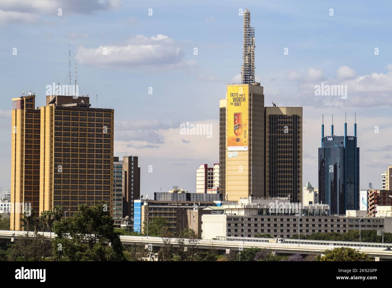 Commercial high-rise buildings seen in Nairobi City. According to ...