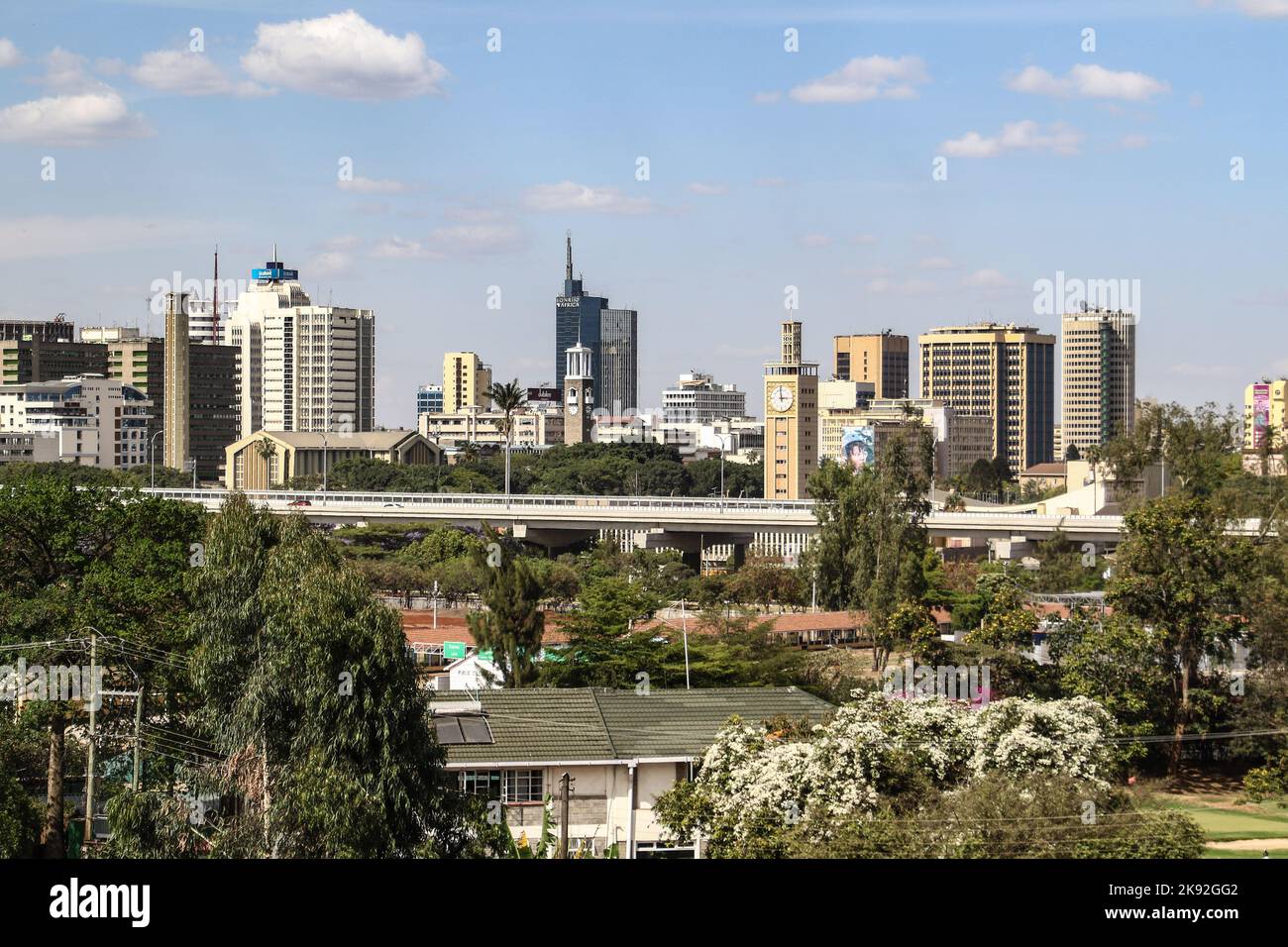 Commercial high-rise buildings seen in Nairobi City. According to ...