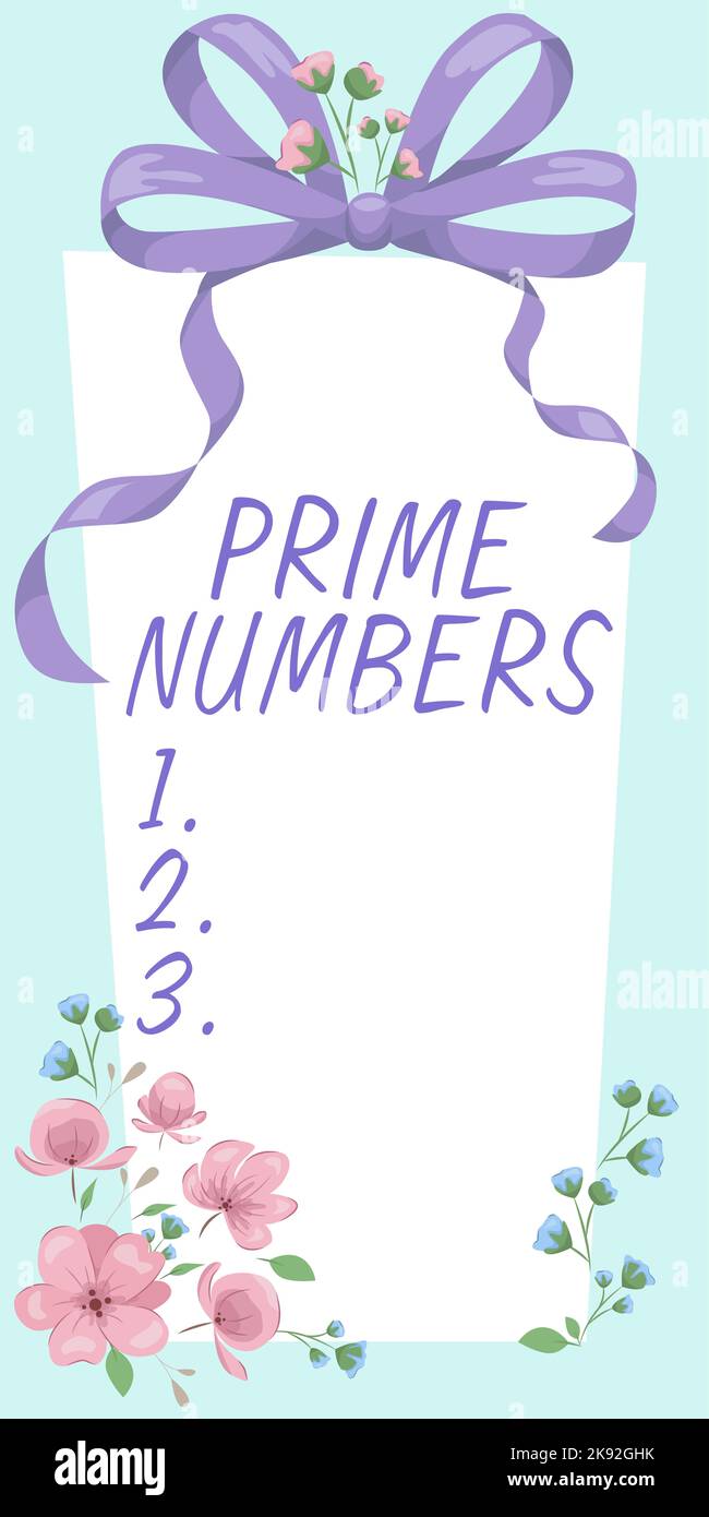 Inspiration showing sign Prime Numbers. Business showcase a positive ...
