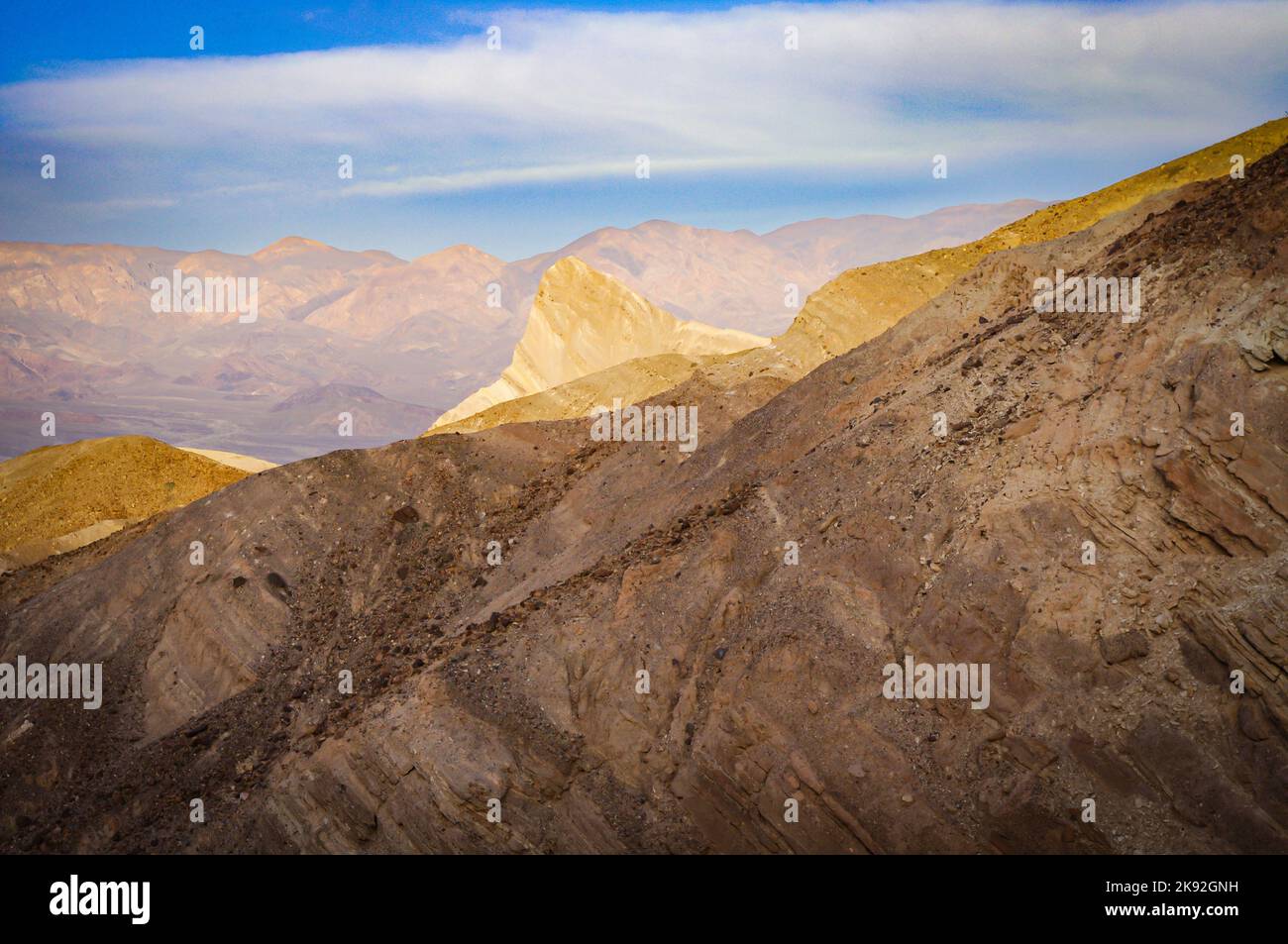 Manly Beacon in Death Valley National Park in California Stock Photo ...
