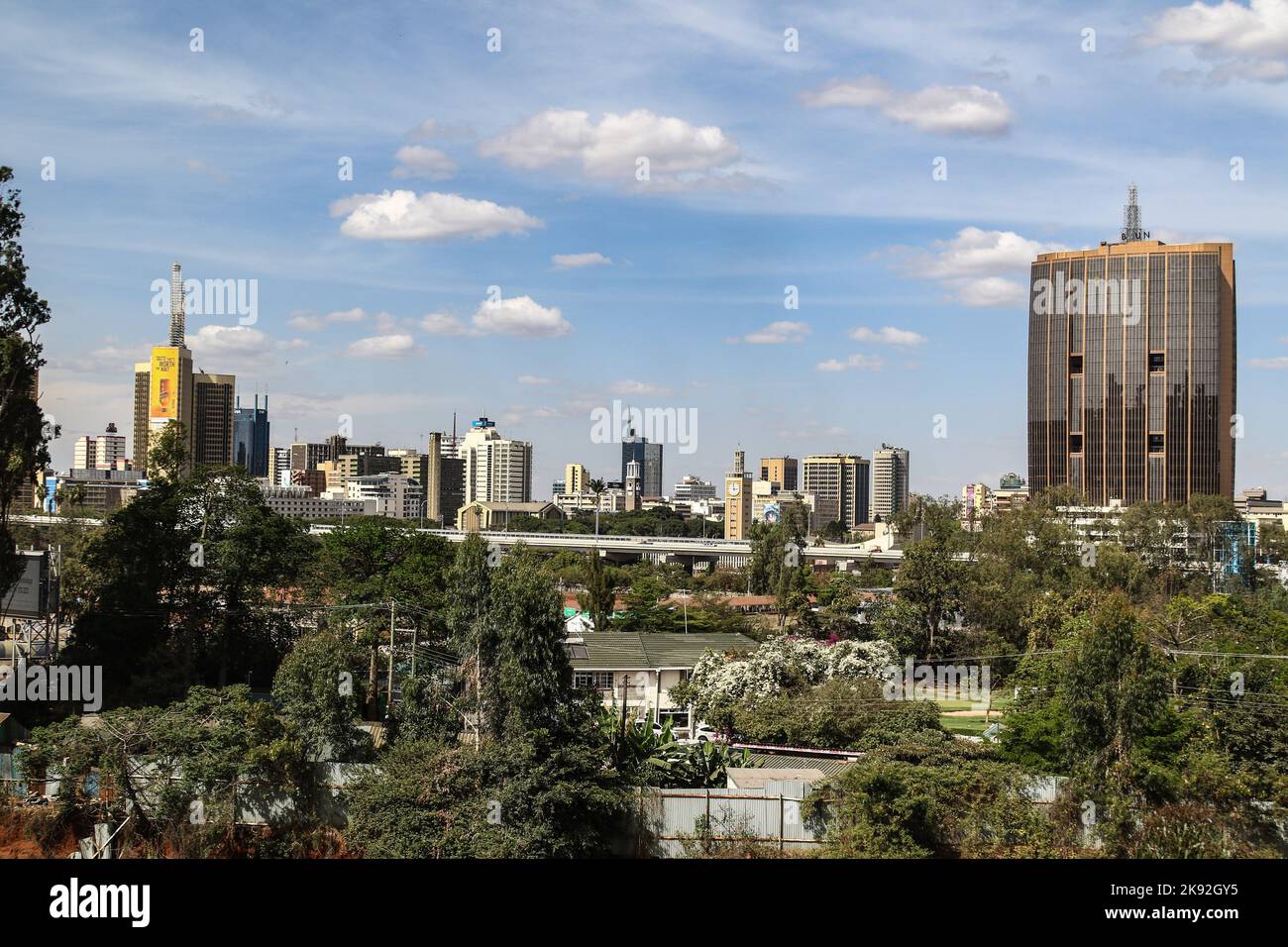 Nairobi City, Kenya - 25 Oct 2022, Commercial high-rise buildings seen ...
