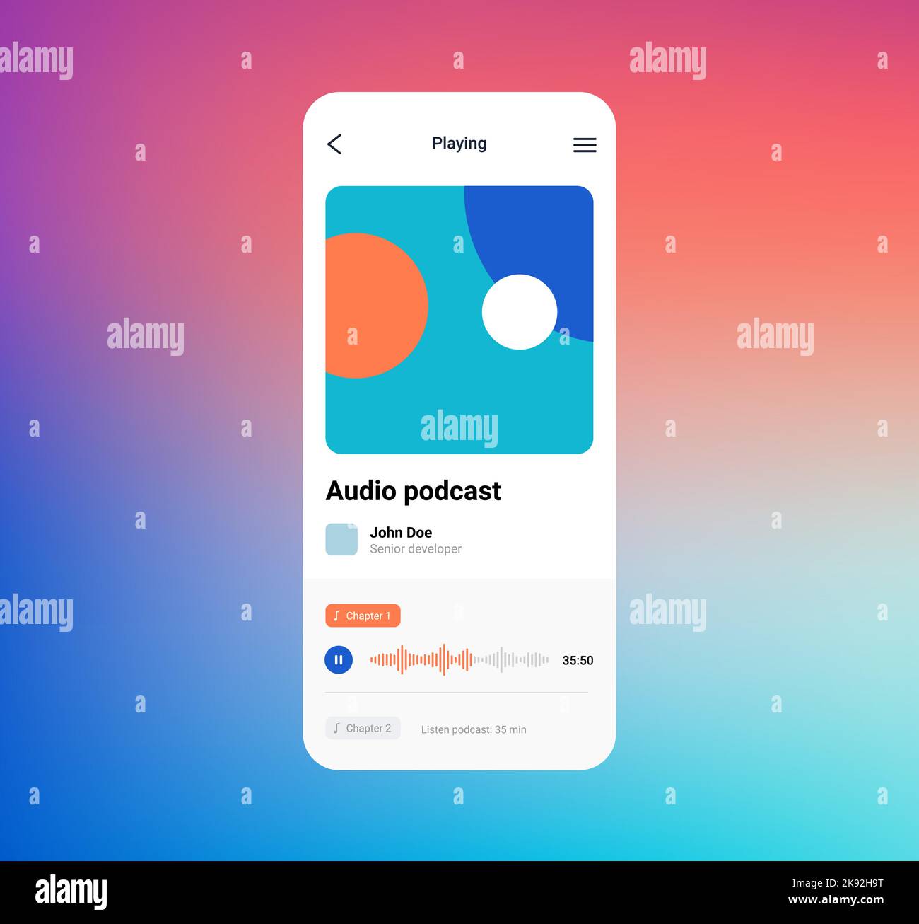 Mockup playlist Stock Vector Images - Alamy