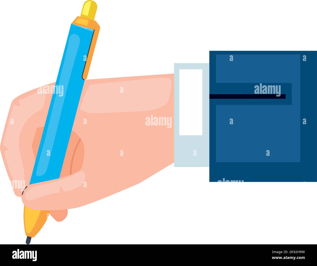 hand writing with blue pen Stock Vector Image & Art - Alamy