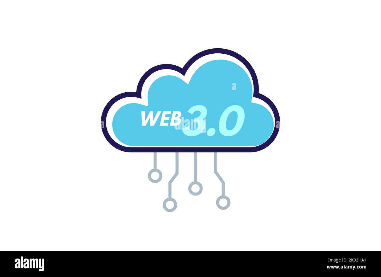 WEB 3 cloud icon design technology. Web3 cloud icon illustration ...