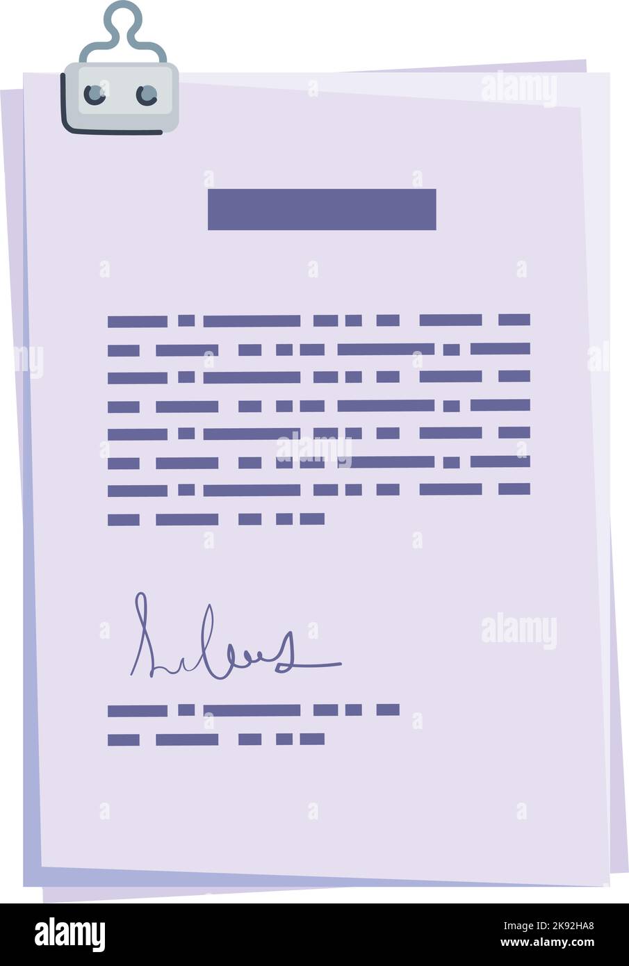 Signed papers Stock Vector Images - Alamy
