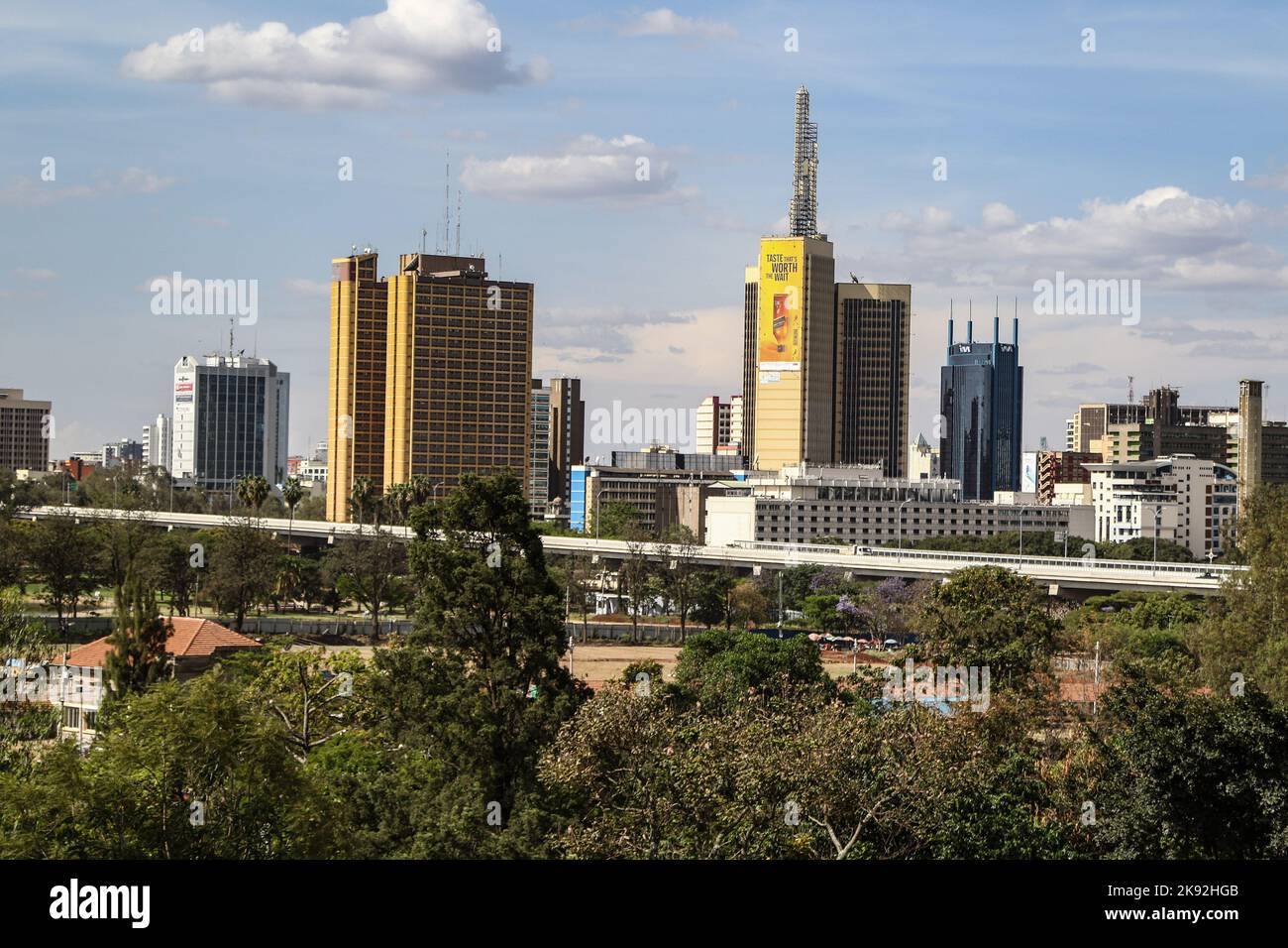 Nairobi, Kenya. 25th Oct, 2022. Commercial high-rise buildings seen in ...