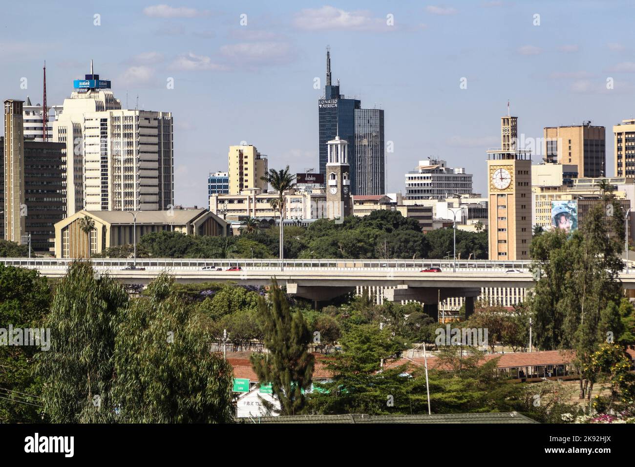 Nairobi, Kenya. 25th Oct, 2022. Commercial high-rise buildings seen in ...