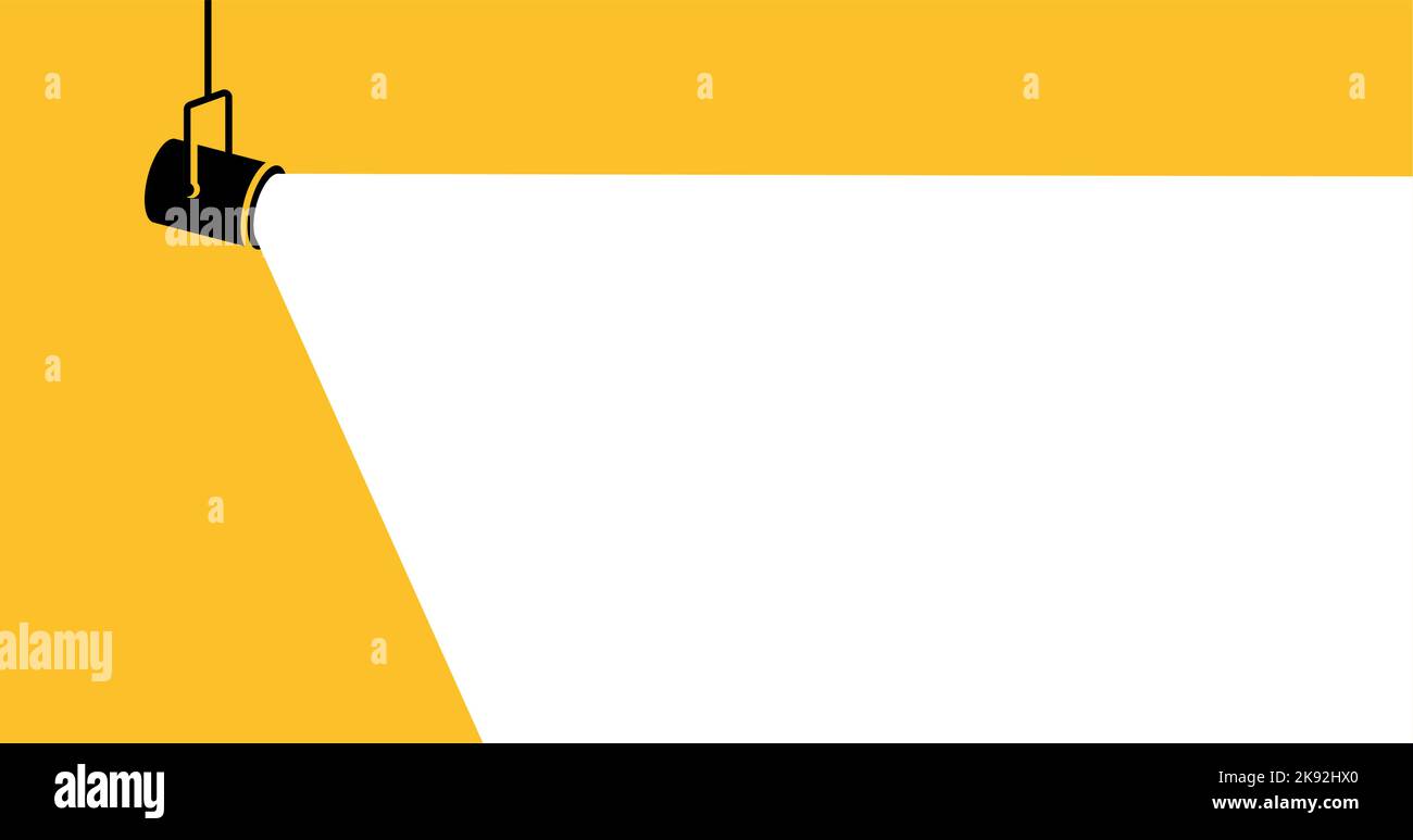 Spotlight banner vector yellow background business design office ...