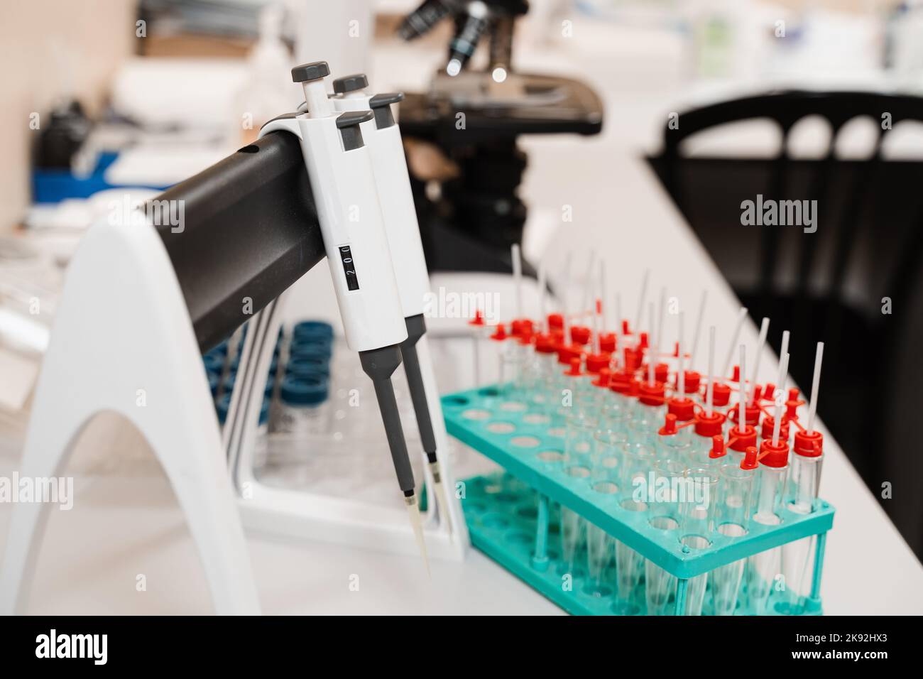 Medical equipment for blood test and analysis using microscope, micro ...