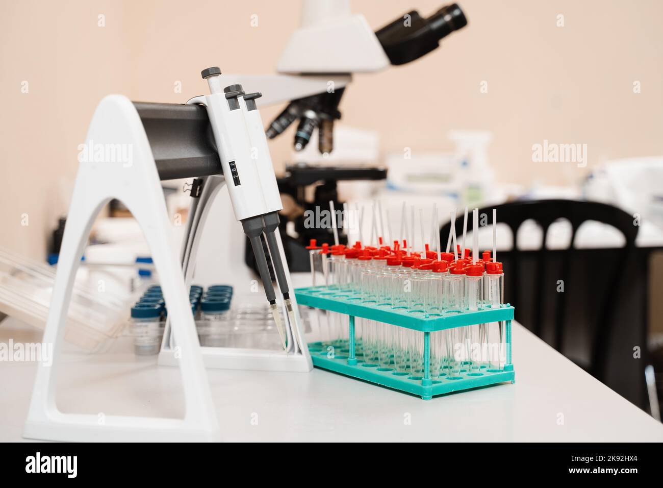 Medical equipment for blood test and analysis using microscope, micro ...