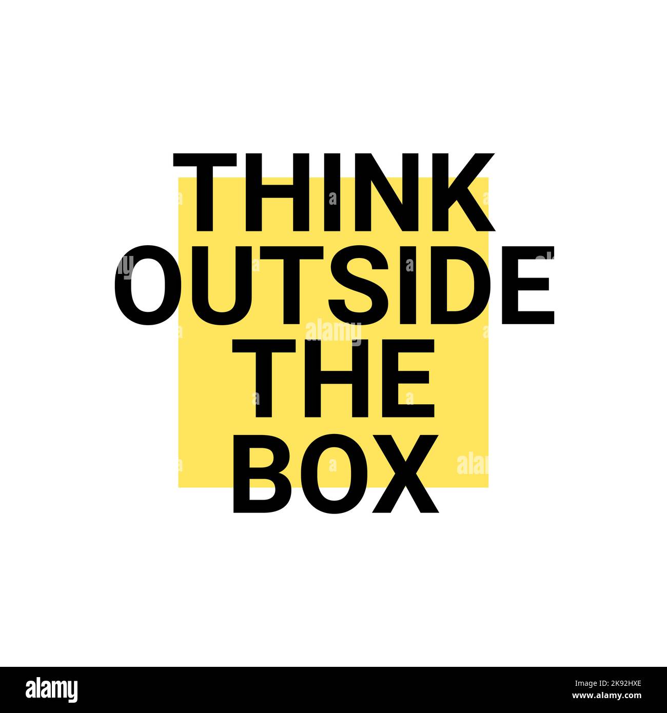 Think outside box concept vector business positive out quote motivation ...