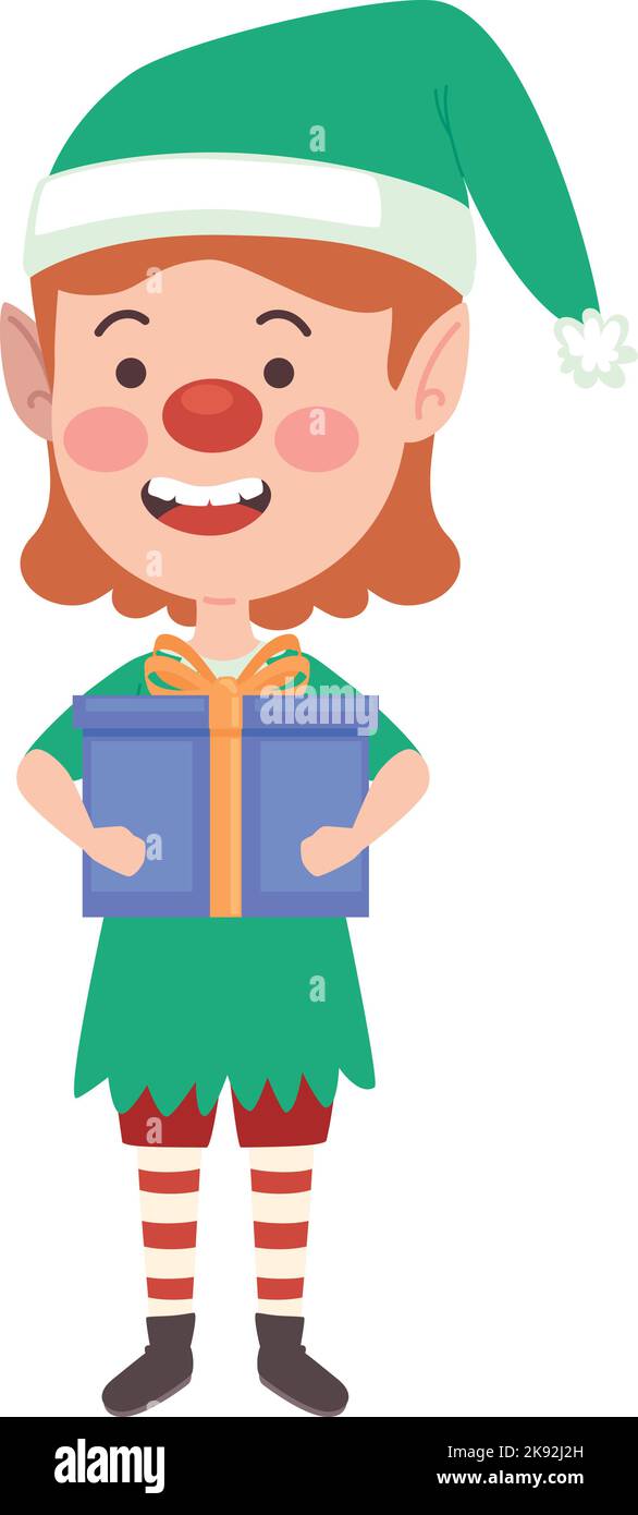 cute elf smiling Stock Vector Image & Art - Alamy
